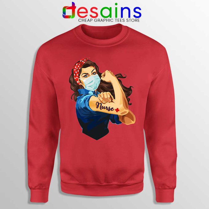 Nurse With Mask Face Sweatshirt Nurse Life Disease Sweaters S-3XL
