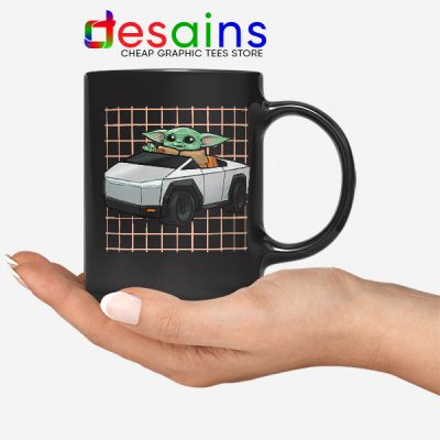 7 Funny Cybertruck Baby Yoda Mug Tesla - Desains.com