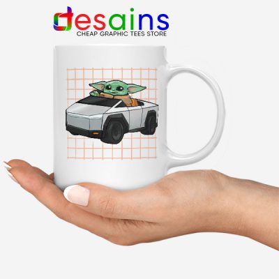 7 Funny Cybertruck Baby Yoda Mug Tesla - Desains.com